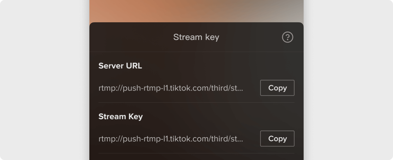 Paste the information on your streaming software